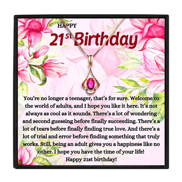 21st Birthday Gift For Her - Pure Silver Necklace Gift Set – Fabunora