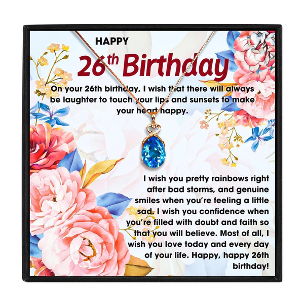 26th Birthday Gift For Her - Pure Silver Necklace Gift Set – Fabunora